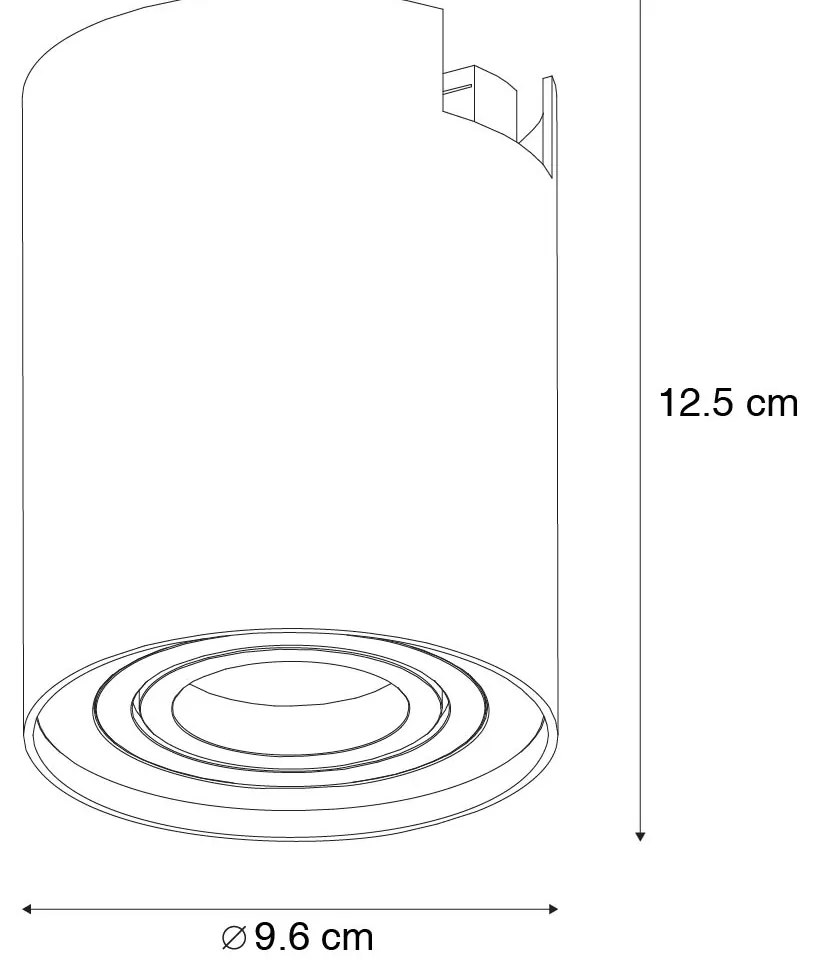 Moderní 1-fázové kolejnicové bodové světlo černé - Rondoo Up