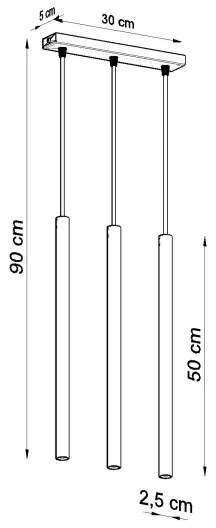 Sollux SL.0466 - Lustr na lanku PASTELO 3xG9/8W/230V bílá
