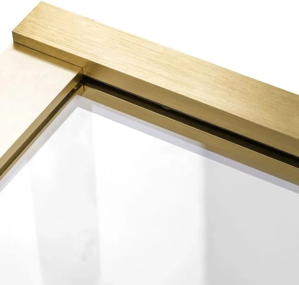 Rea Elegant Gold, vanová zástěna s pevným křídlem 70x140 cm, zlatá matná, REA-W6600