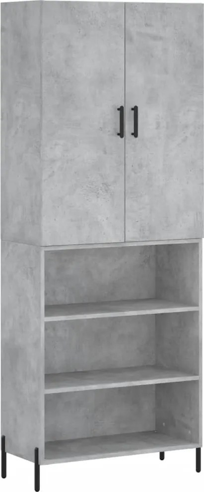 vidaXL Skříň highboard 69,5 x 34 x 180 cm kompozitní dřevo [3196079] Barva: Betonová šedá
