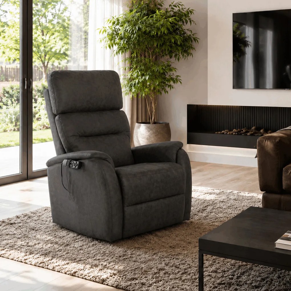 Autronic Polohovací křeslo s elektrickým ovládáním TV-L8904 Barva potahu: Černá