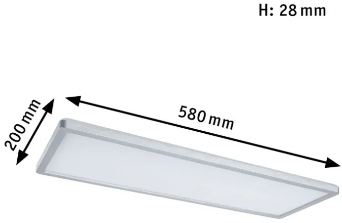 Paulmann 71020 Atria Shine, matně chromové stropní svítidlo s korónou RGBW, 20W LED 4000K, 58x20cm, dálkové ovládání