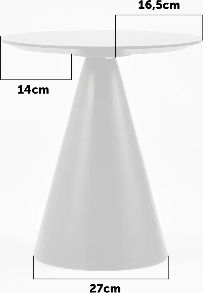 Odkládací stolek Florence 40 cm z masivu bílý