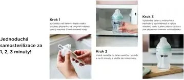 Tommee Tippee Sada kojeneckých lahviček C2N s kartáčem