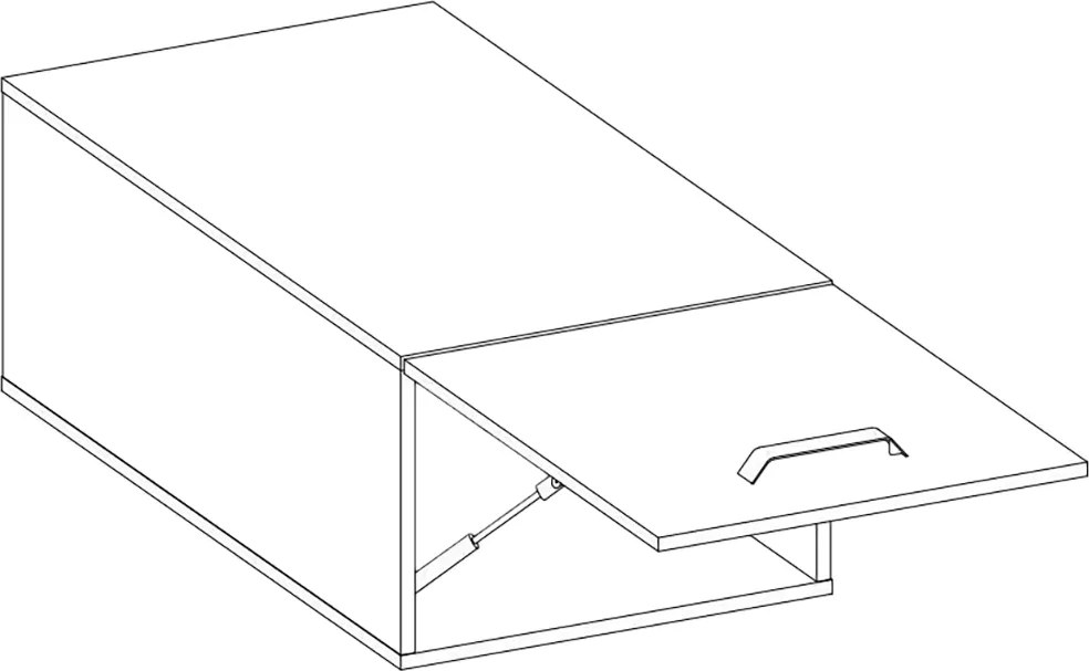 NESSANT se | horní skříňka 50 NAGU-36 1F výklopná | 50 cm | HLUBOKÁ | šedá