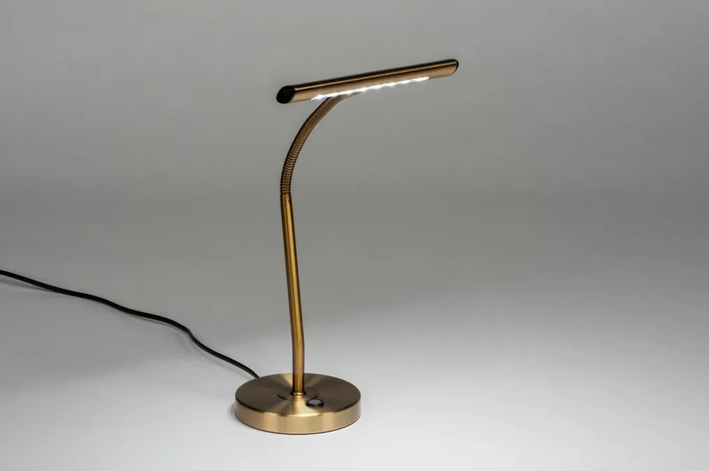 Stolní designová LED lampa Bank Retro Gold
