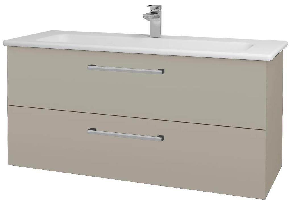 Dřevojas Koupelnová skříň GIO SZZ2 120 Varianta: N01 Bílá lesk / Úchytka T02 / L03 Antracit vysoký lesk