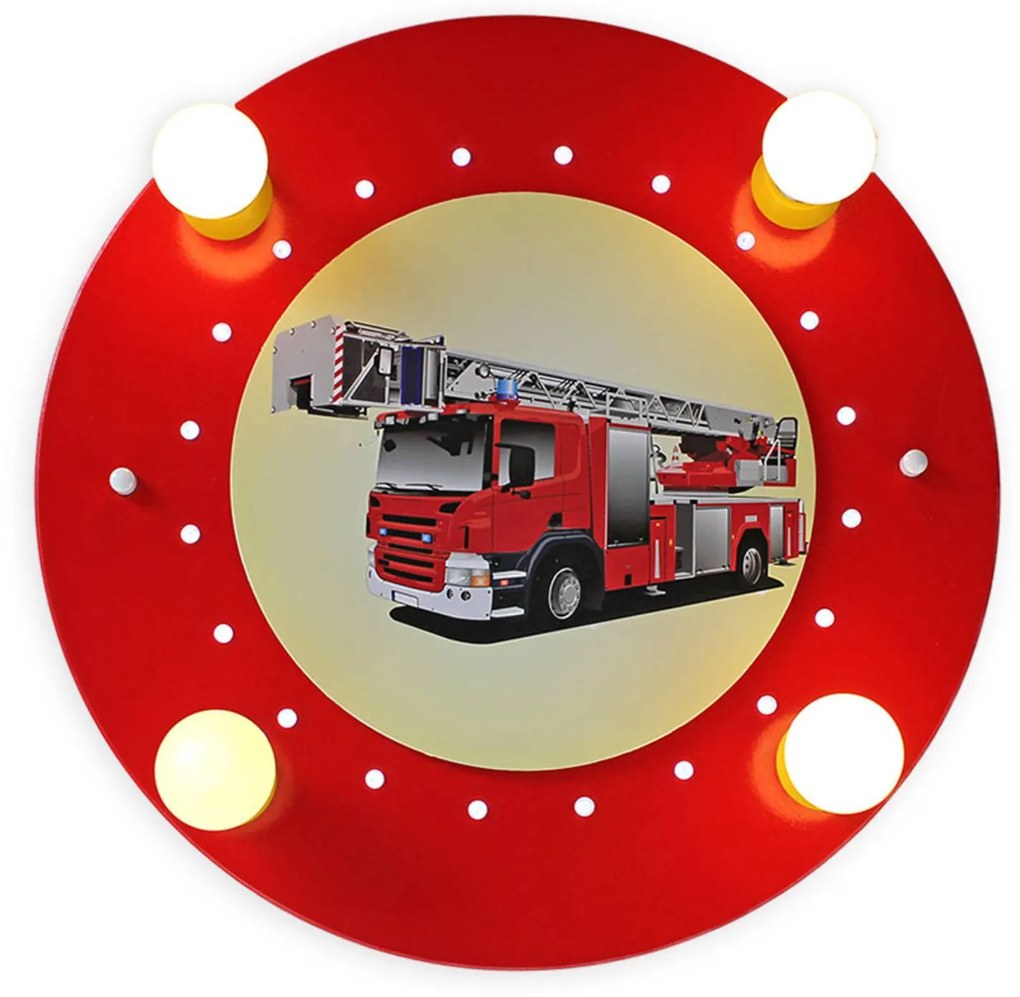 Stropní světlo hasičské auto červenožlutá 4 zdroje