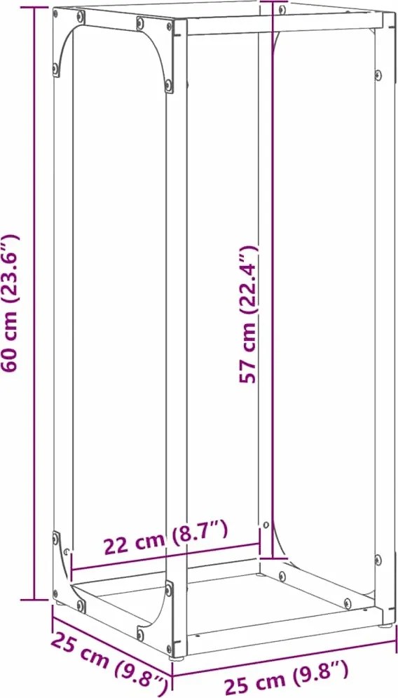 vidaXL Stojan na palivové dřevo Ocel válcovaná za studena [864261] Barva: Olivově zelená