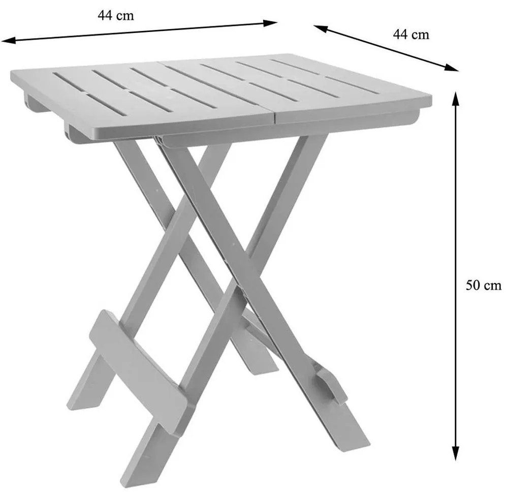 Rozkládací balkónový stůl PROGARDEN 50 cm šedý
