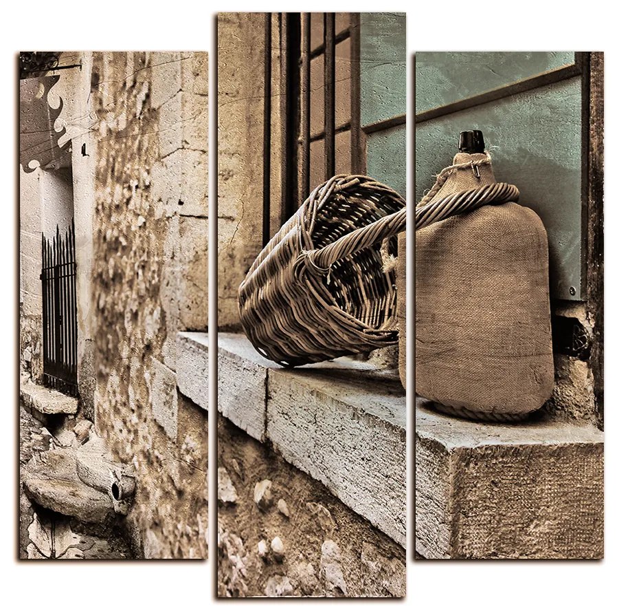 Obraz na plátně - Stará středomořská ulice - čtverec 3151FC (105x105 cm)