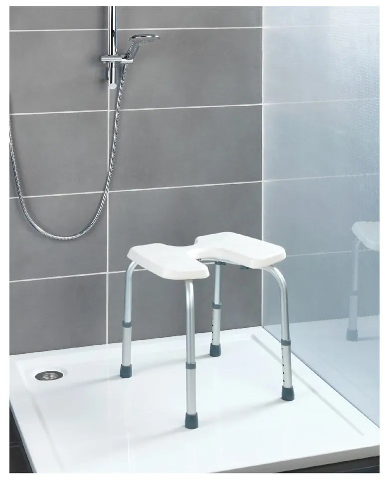 Stolička do sprchy Wenko Hygienic Stool White, 53 x 46 cm