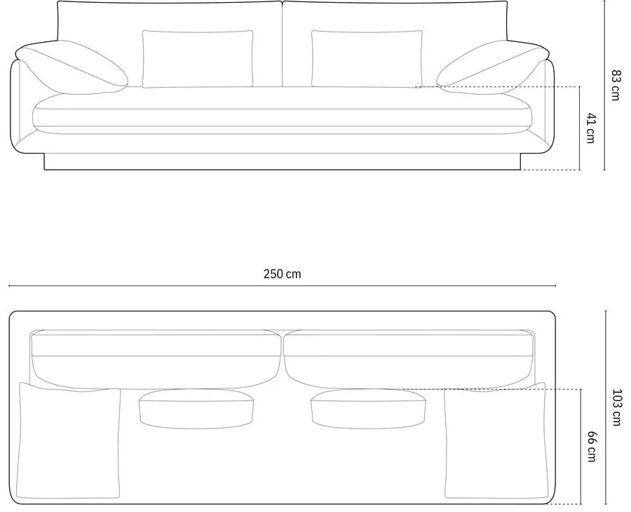 Tmavě zelená pohovka 250 cm Torino – Micadoni Home