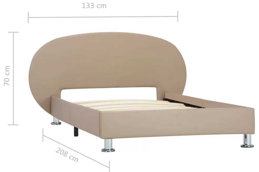 vidaXL Marketos Rám postele cappuccino umělá kůže 100 x 200 cm