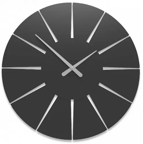 Designové hodiny 10-212 CalleaDesign Extreme M 60cm (více barevných variant) Barva stříbrná-2 - RAL9006 Dýha černý ořech - 85