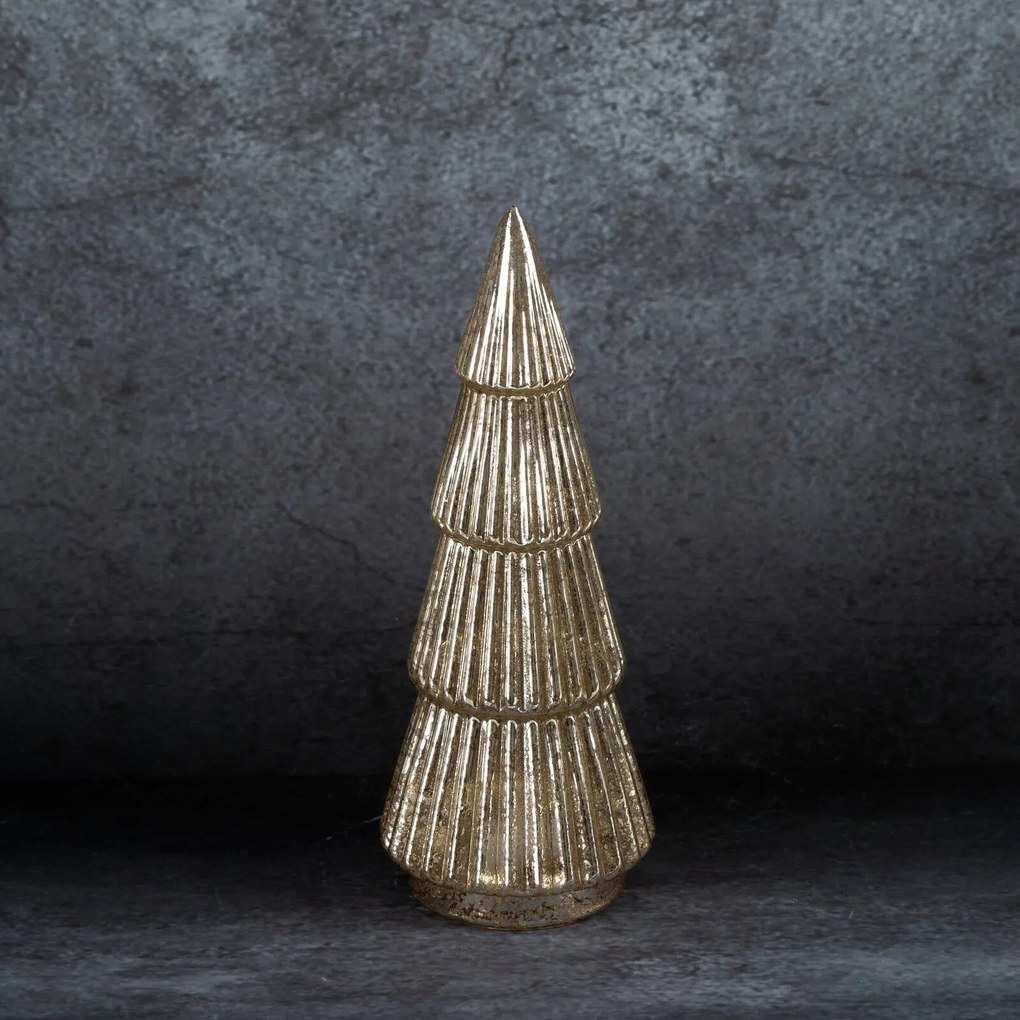 DEKORAČNÍ FIGURKA LED 10X31 CM STŘÍBRNÁ