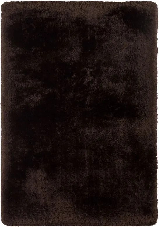 Kusový koberec jednobarevný Shaggy Plush Čokoládový tmavě hnědý Rozměr: 120x170 cm