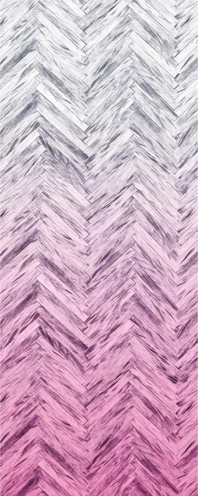 Komar Vliesová fototapeta Herringbone Pink 100 x 250 cm