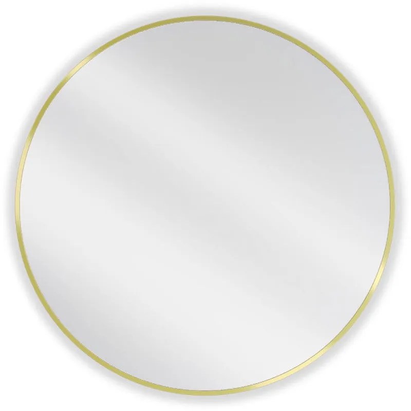 Mexen Loft kulaté koupelnové zrcadlo 80 cm, zlatý rám - 9850-080-080-000-50