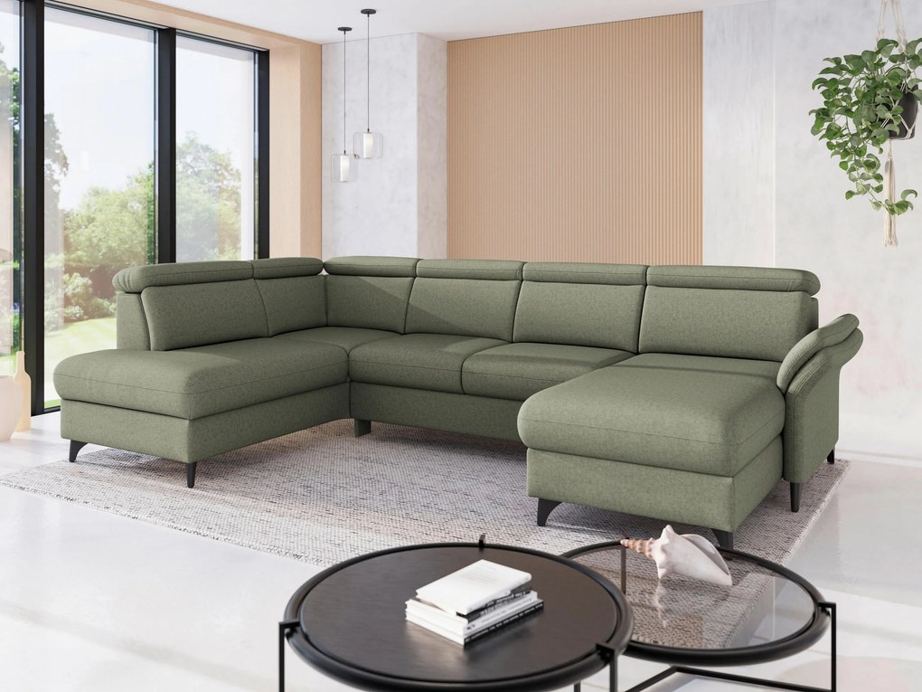 XXXLutz SEDACÍ SOUPRAVA, textil, olivově zelená Sit & More - Sedací soupravy - 00014402586J