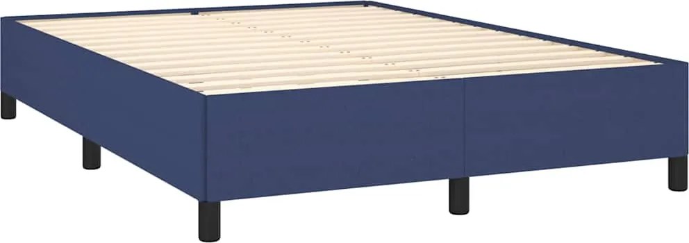 Box spring postel s matrací modrá 140x200 cm textil 3128051