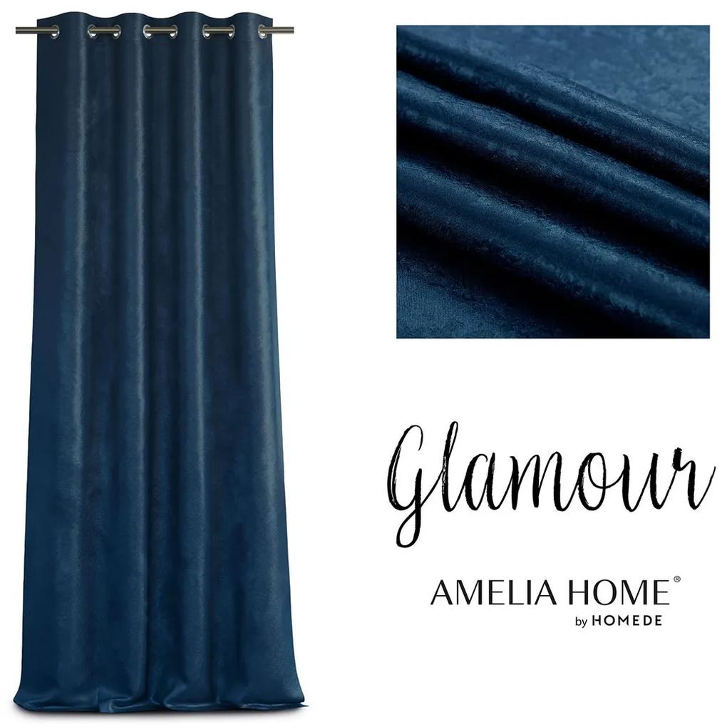 Závěs AmeliaHome Glamour Nyx tmavě modrý