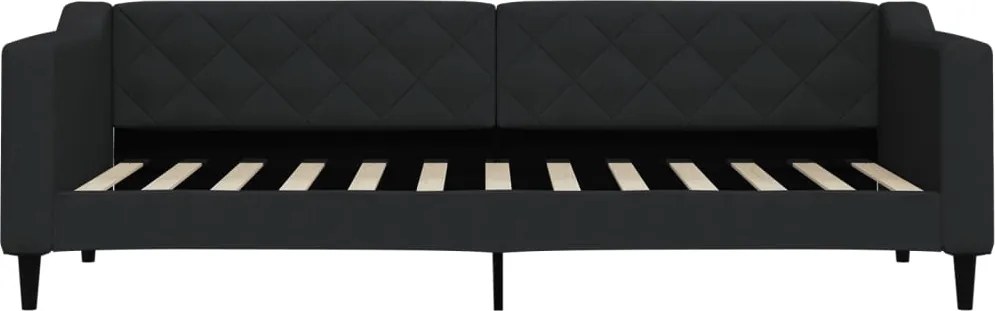 Válenda s přistýlkou černá 80 x 200 cm textil 3197423