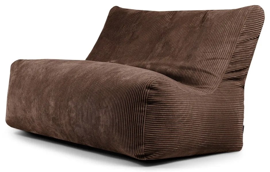Tmavě hnědý manšestrový sedací vak Sofa Seat Lounge – SLOWDOWN