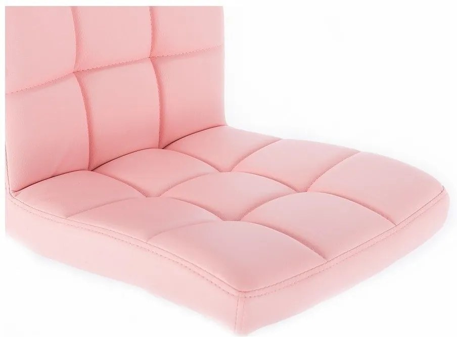 LuxuryForm DESIGN Otočná židle TOLEDO na černé podstavě s kolečky - růžová