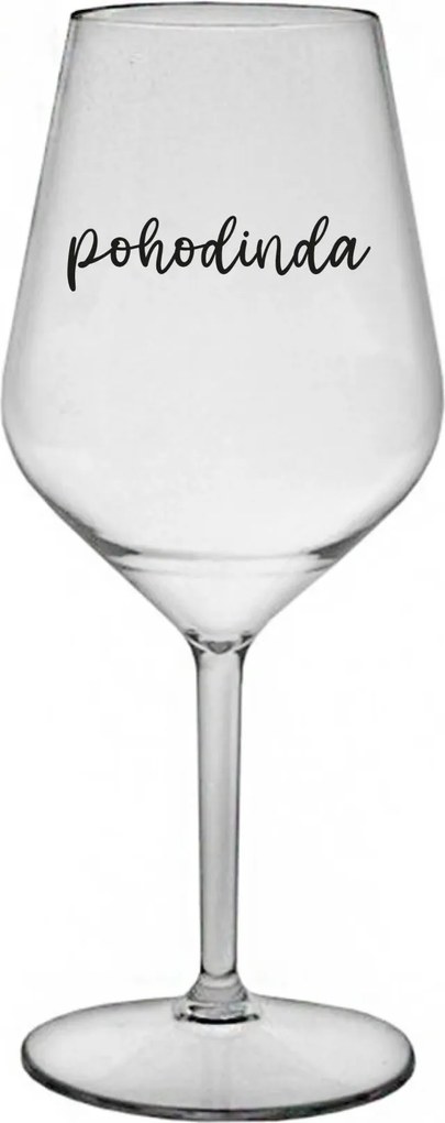 POHODINDA - čirá nerozbitná sklenice na víno 470 ml