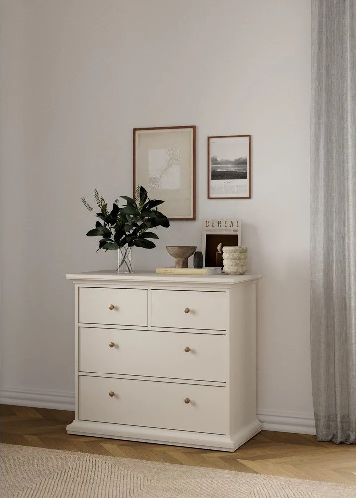 Krémová komoda 96x87x49 cm Paris – Tvilum