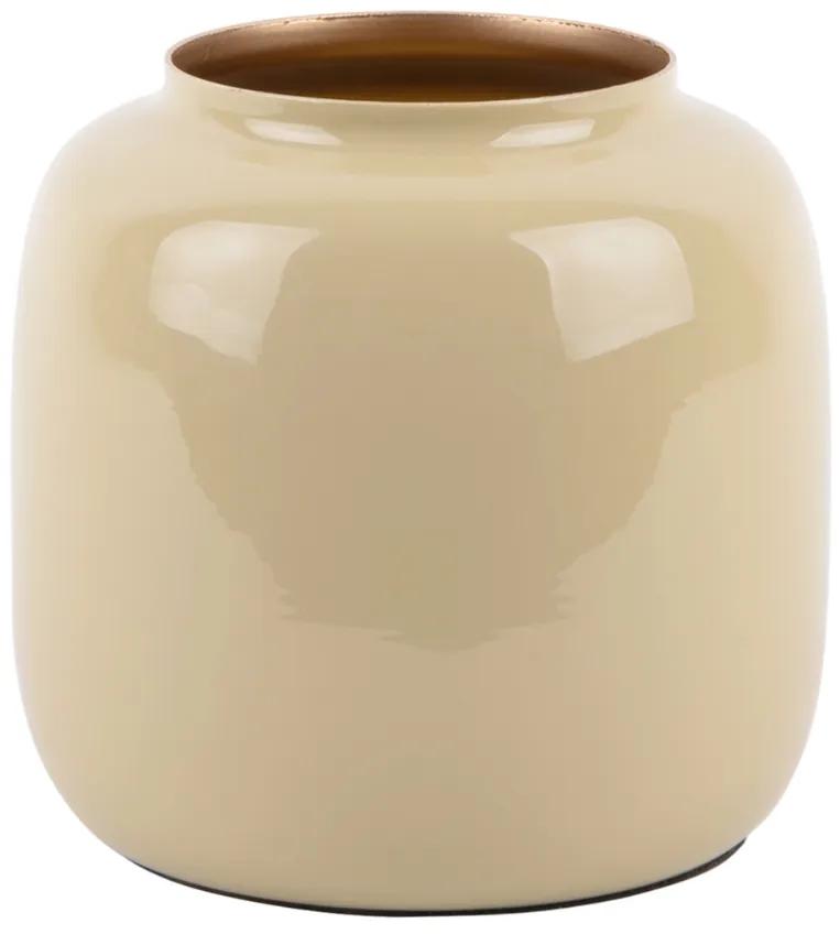 OnaDnes -20% Time for home Světle hnědá kovová váza Ivyna 13,5 cm