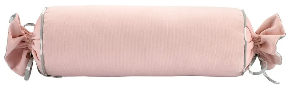 Růžový povlak na polštář WeLoveBeds Rose Quarz Candy, ⌀ 20 x 58 cm