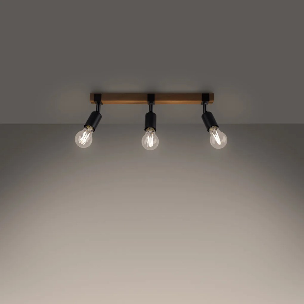 Sollux Lighting Stropní svítidlo ZUCA 3 černé