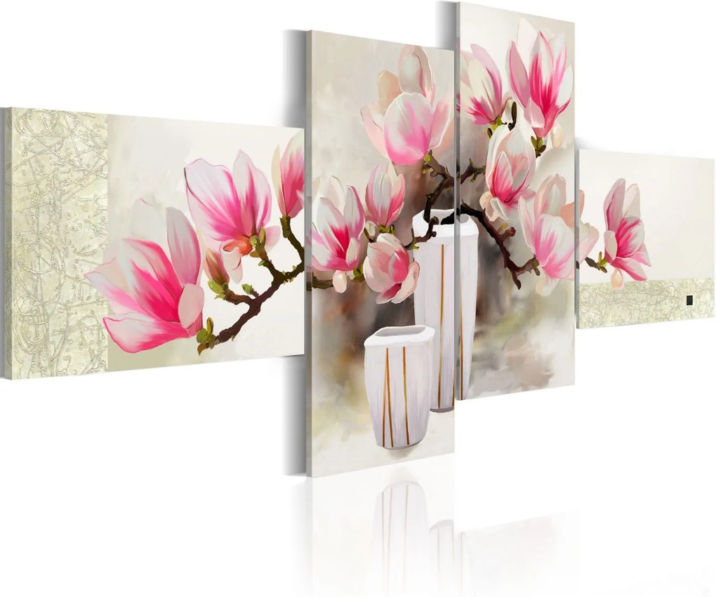 Ručně malovaný obraz - Fragrance of magnolias 100x45