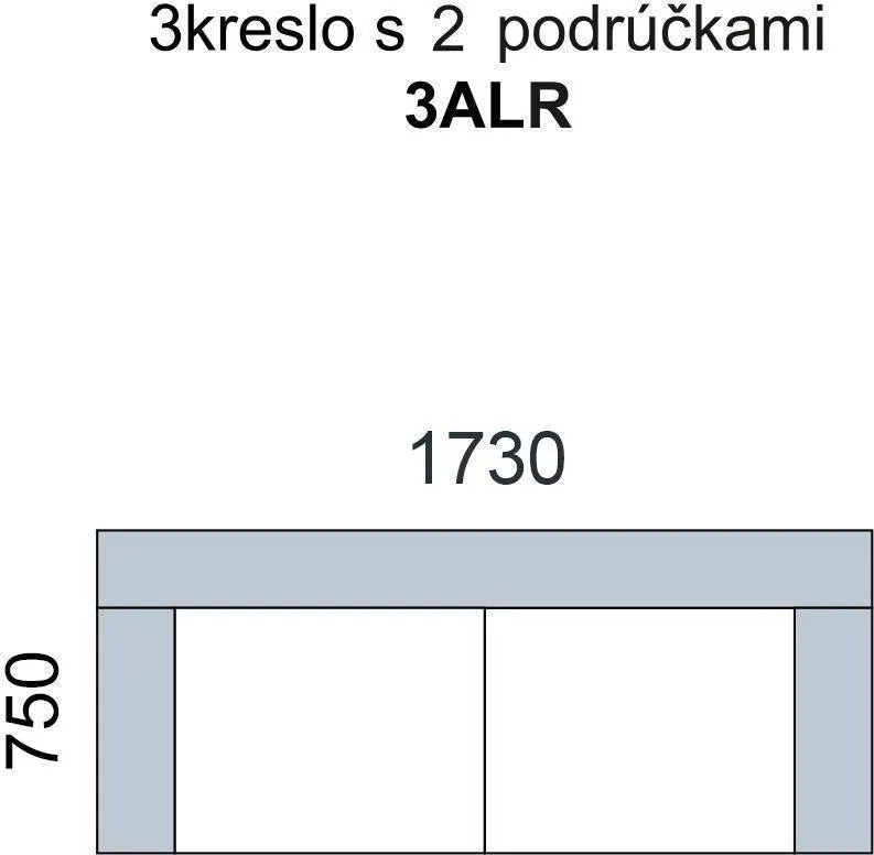 Dřevona - Elitte Pohovka AVA CAFF 3ALR GEMMA 13