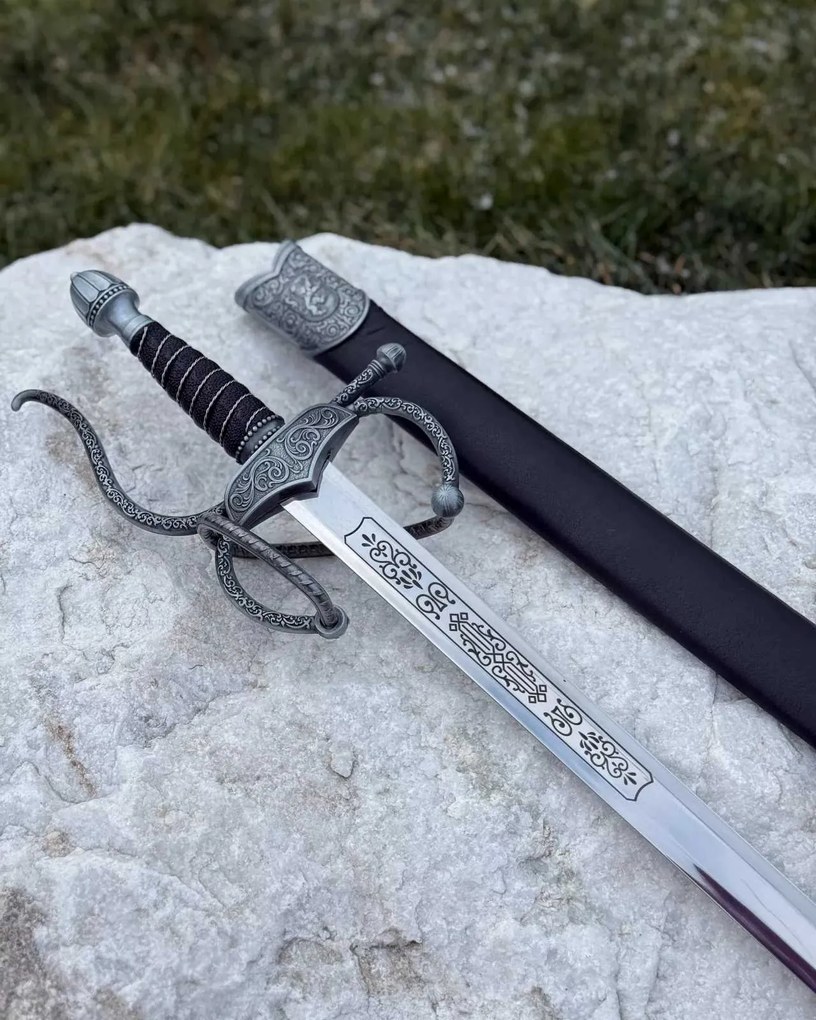 Dekorativní středověký meč replika s pochvou