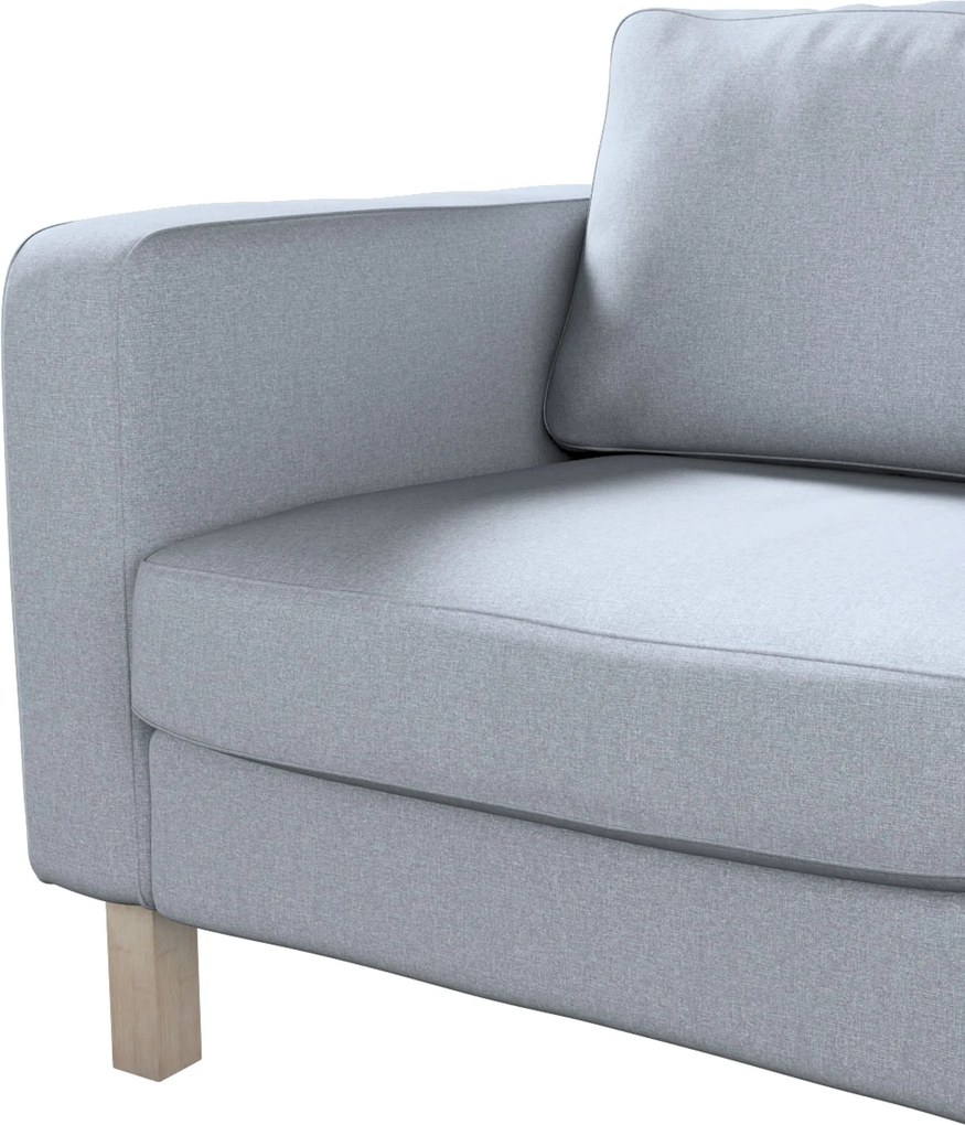 Potah na křeslo IKEA Karlstad, krátký barva modrá látka pletený vzor