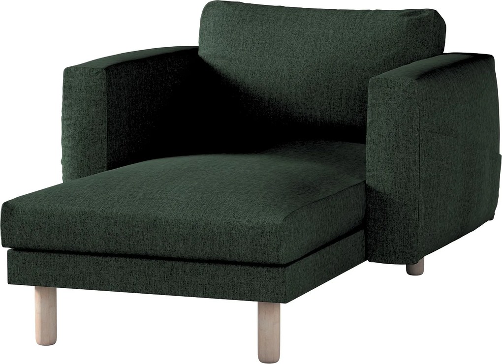 Potah na IKEA Norsborg šezlong s loketními opěrkami barva zelená látka pletený vzor