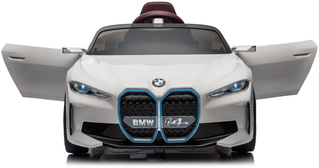 Dětské elektrické autíčko s dálkovým ovládáním BestBerg BBCC-20W – BMW i4 / nosnost 30 kg / Li-Ion baterie / bílá