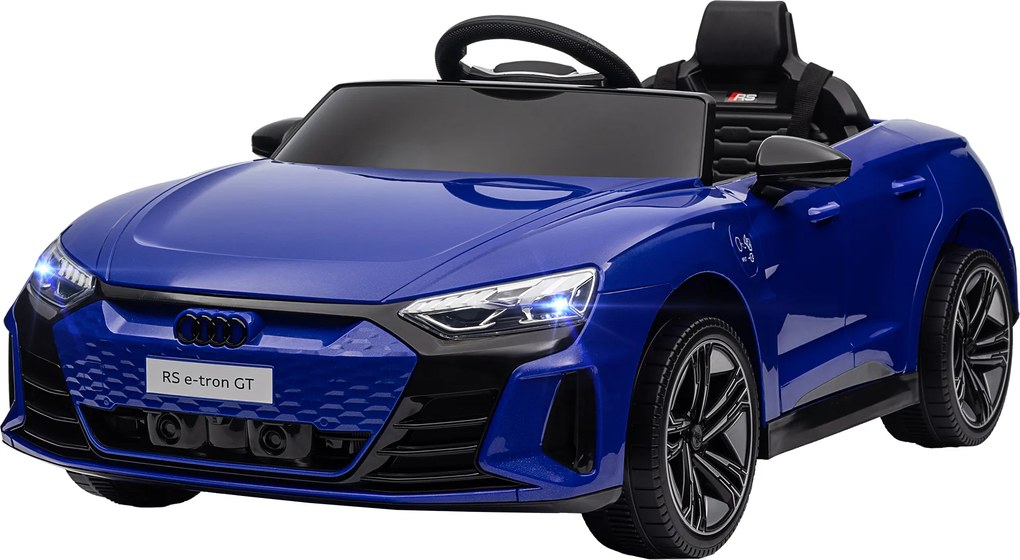 HOMCOM Elektrické dětské vozidlo 12 V - dálkové ovládání rodiči - zvukové efekty, světelné efekty - Audi RS E-tron GT modrá