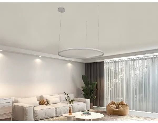 LED Stmívatelný lustr na lanku LED/55W/230V 3000-6500K + dálkové ovládání