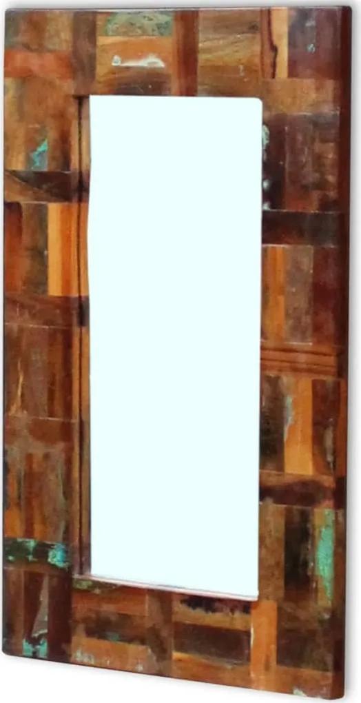 vidaXL Zrcadlo masivní recyklované dřevo 80 x 50 cm [243329]
