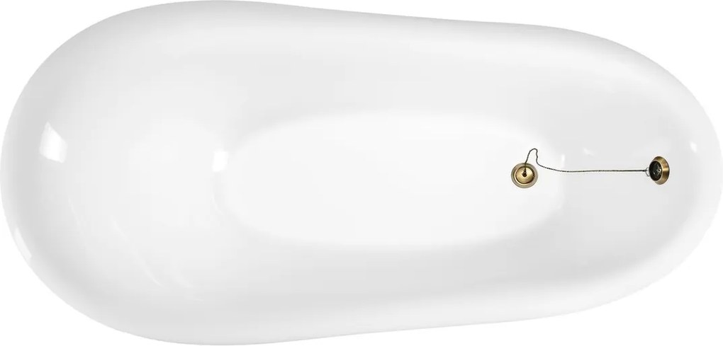 Polysan RETRO vana volně stojící 168 x 76,2 x 70 cm nohy bronz litý mramor bílá 43358