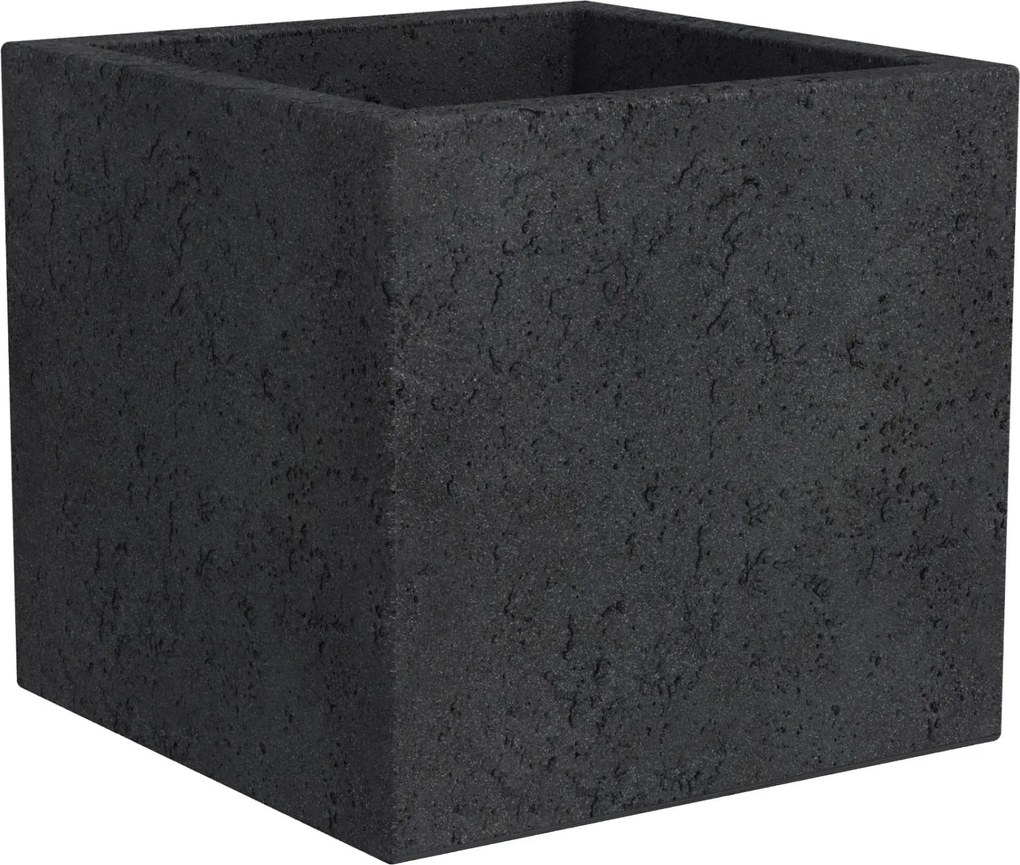 Scheurich Květináč C-Cube 240 pr. 38 cm Stony Black