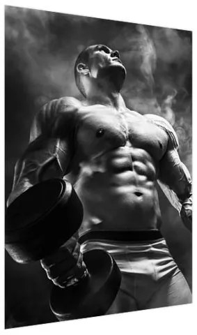 Fototapeta Silný bodybuilder black and white 150x200cm FT2428A_2M