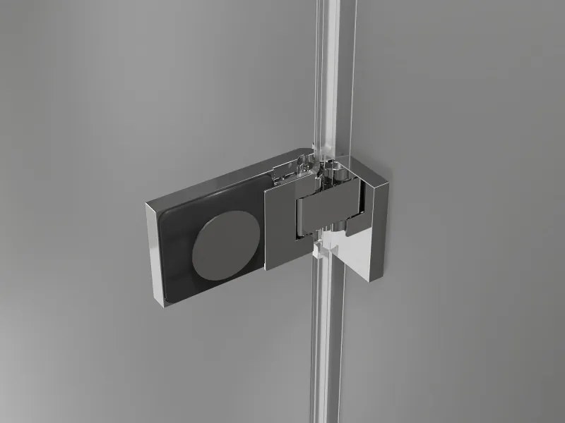 Mexen Lunar-F skládací sprchové dveře levé 130 cm, transparentní, chrom - 836S-130-050-01-00-L