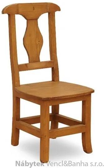 dřevěná rustikální stylová jídelní židle z masivního dřeva borovice Mexicana SIL12 euromeb