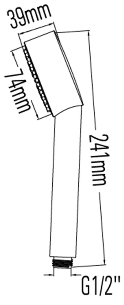 Sapho, Ruční sprcha, průměr 74mm, ABS/chrom, 1204-41