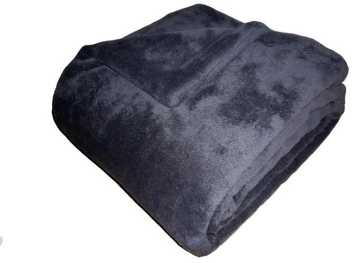 Super soft deka Dadka - tmavě šedá 150/200